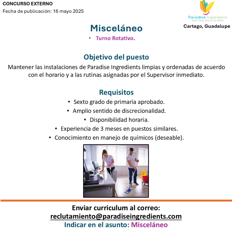 MISCELANEO | BuenTrabajoCR